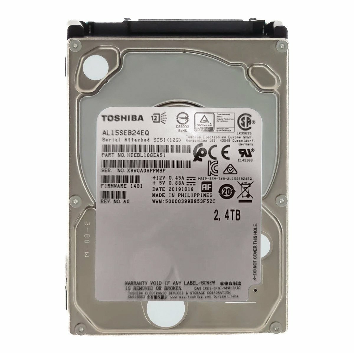 Жесткий диск Toshiba 2,4Tb 10000 SAS 2.5" HDD AL15SEB24EQ