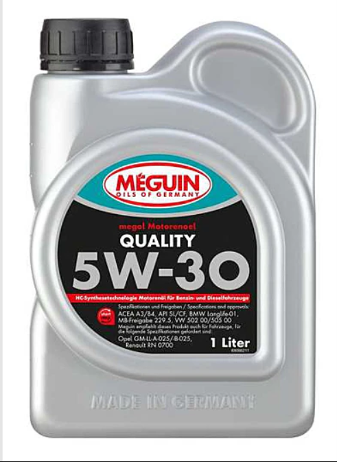 Cинтетическое моторное масло Meguin Quality 5W-30, 1л