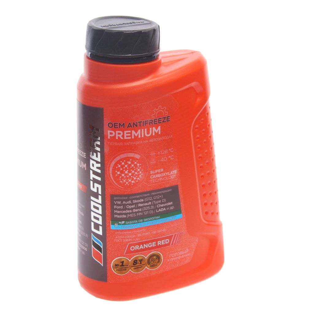Антифриз оранжевый -40c 1.1кг/1л premium cool stream