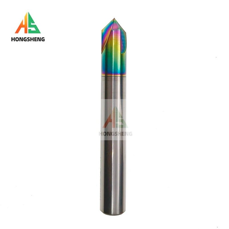 Фреза концевая XMSJ из вольфрама 3-х канавка для снятия фаски HRC55 Color coating, 90 Degree, 4X50mm