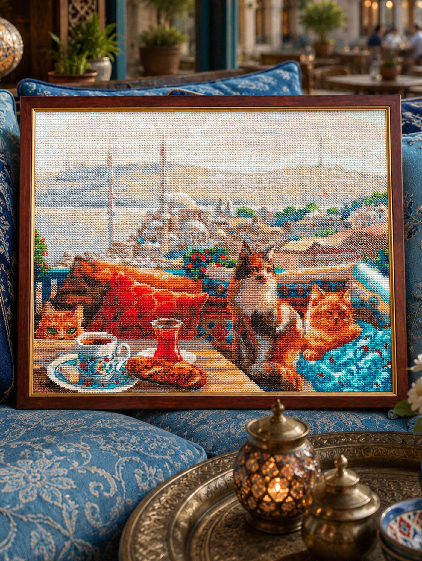 Набор для вышивания крестом Риолис, "Кошки в Стамбуле", 40x30 см, 2342