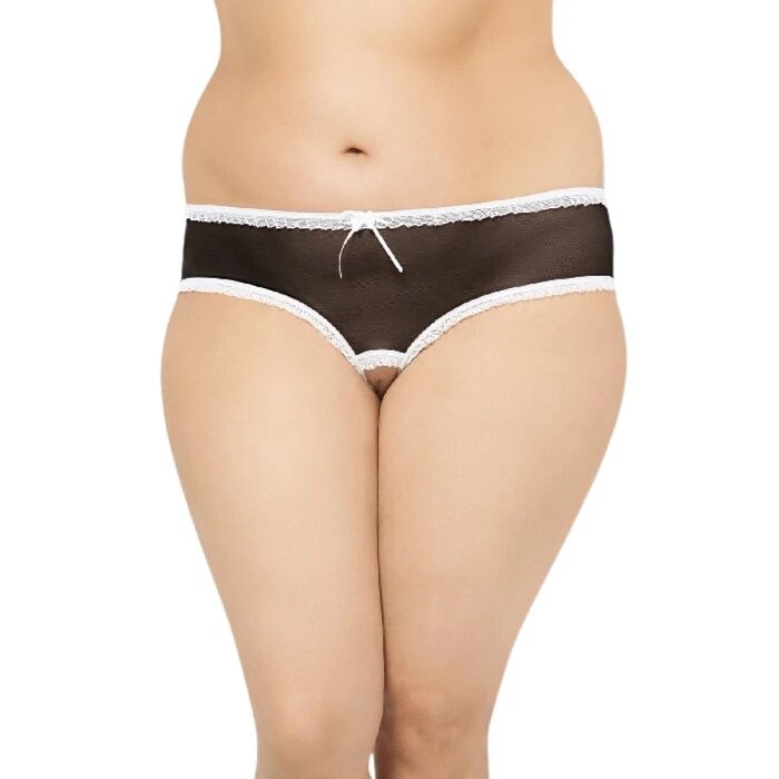Трусики Softline Pants&Thongs "SLC", эротичные, кружевные, черные, размер 50