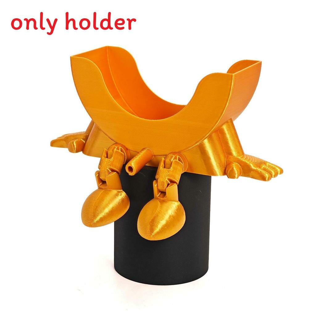 Model toy fun smile face with pla material and water drip storage for kitchen organization, gold