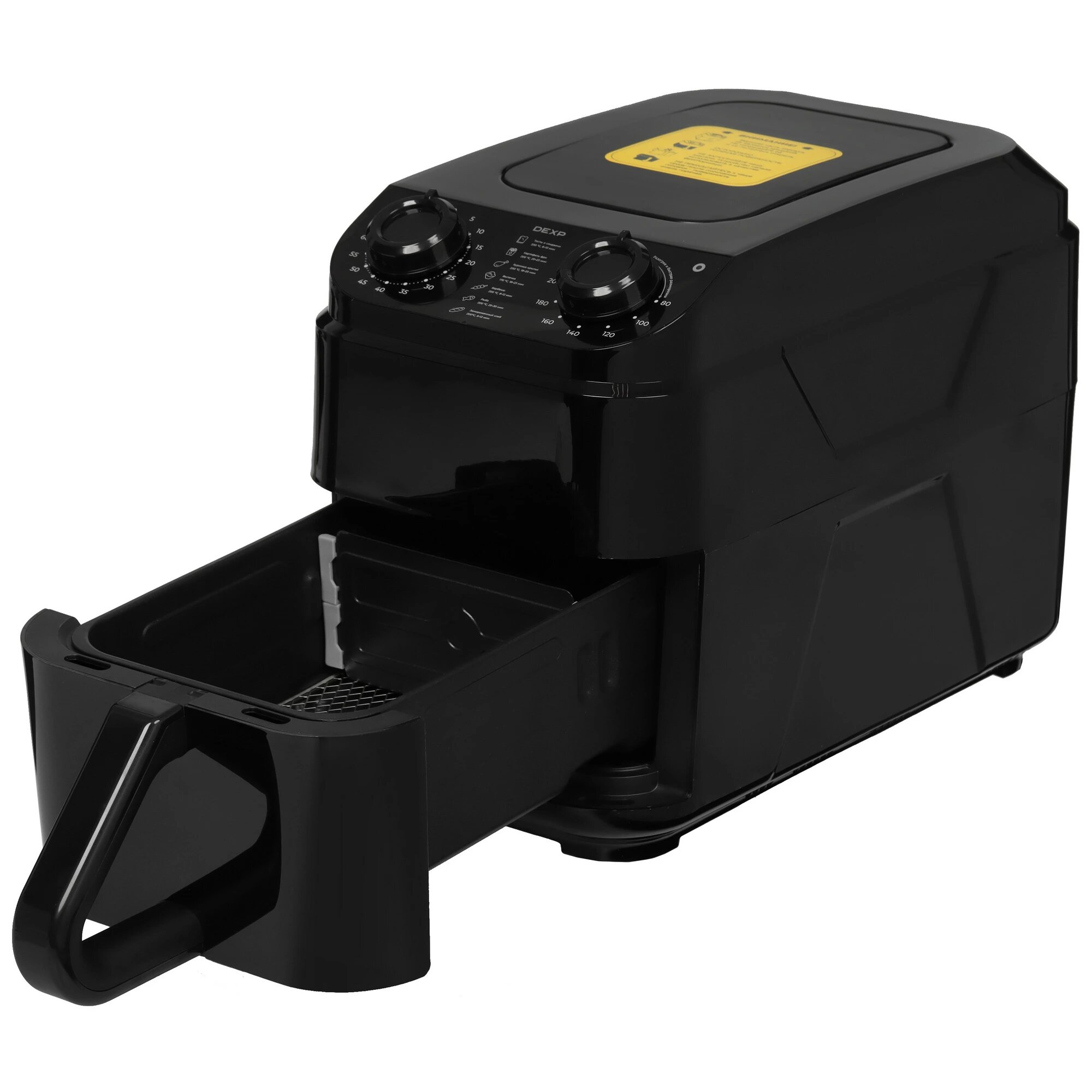 Аэрогриль DEXP AGR-1555 Dual, черного цвета, 1500 Вт, 5.5 литра