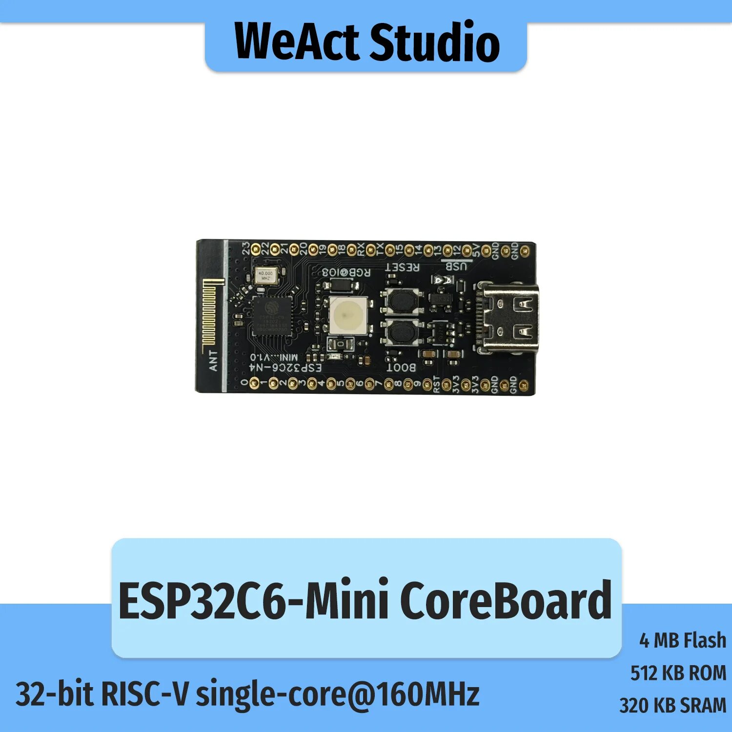 WeAct ESP32-C6-MiNi Development Board — фото 1