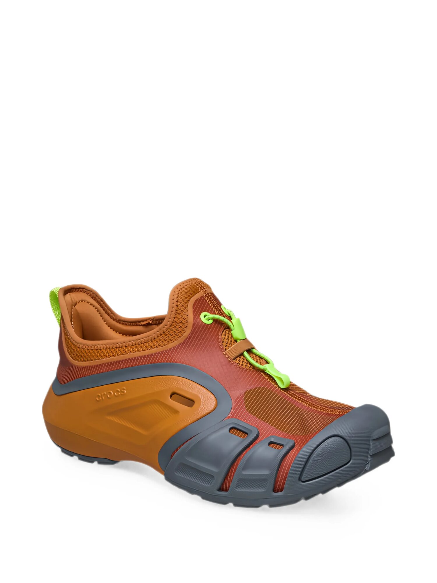 Кроссовки Crocs Quick Trail Racer sneakers, размер 11 UK, черный/серый/оранжевый — фото 1