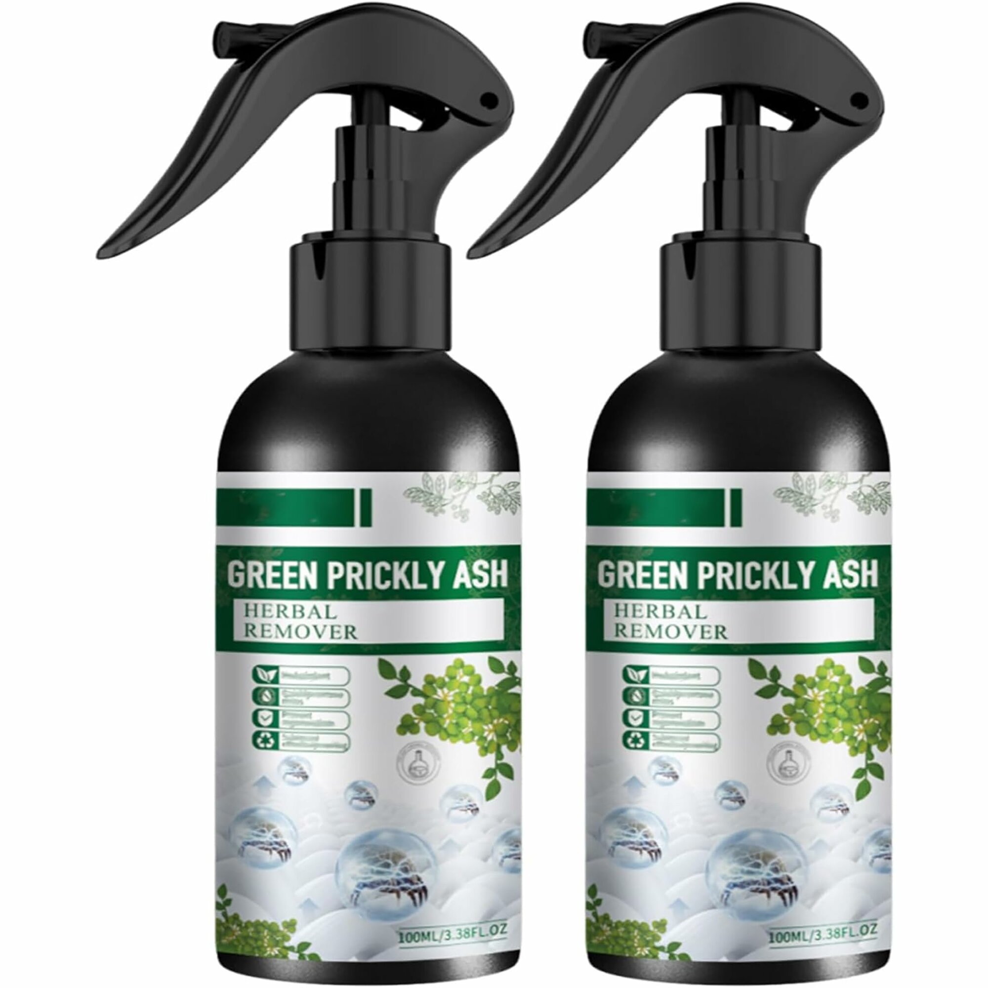 2 упаковки спрея Green Prickly Ash Spray, 100 мл, чистящее средство на растительной основе