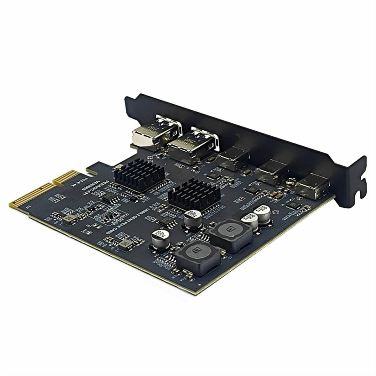 Адаптер PCI Express X4 на 3 порта Type C + 2 порта USB3.2 Gen2 10 Гбит/с
