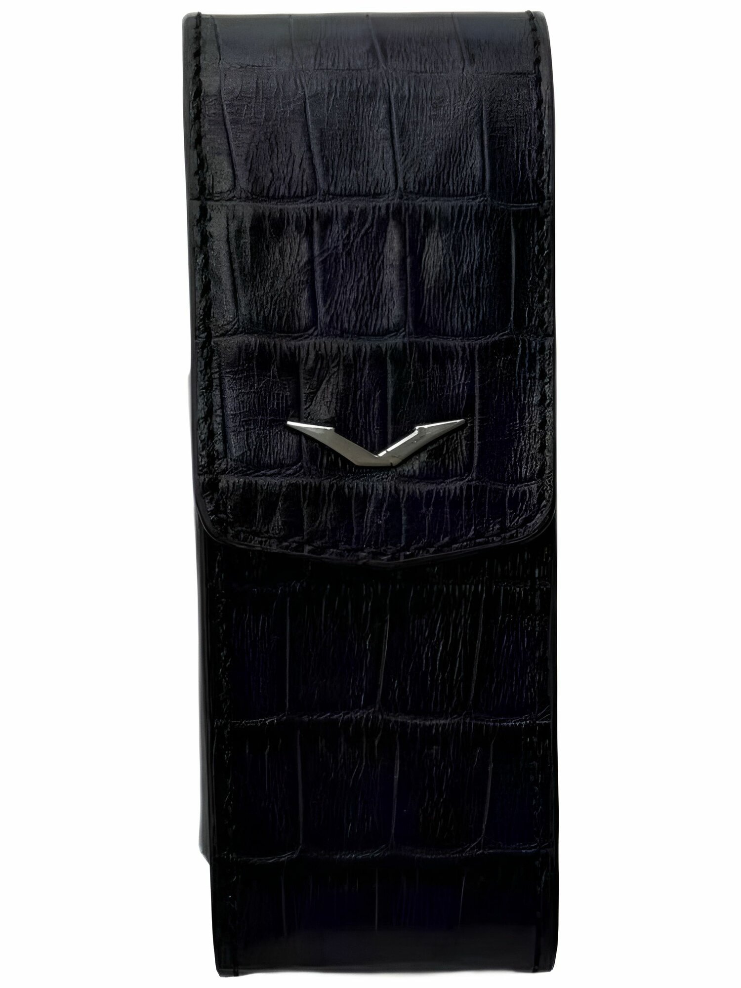 Премиум-футляр на Vertu Ascent из телячьей нубук-кожи с тиснением под крокодила ручной выделки (Handmade)