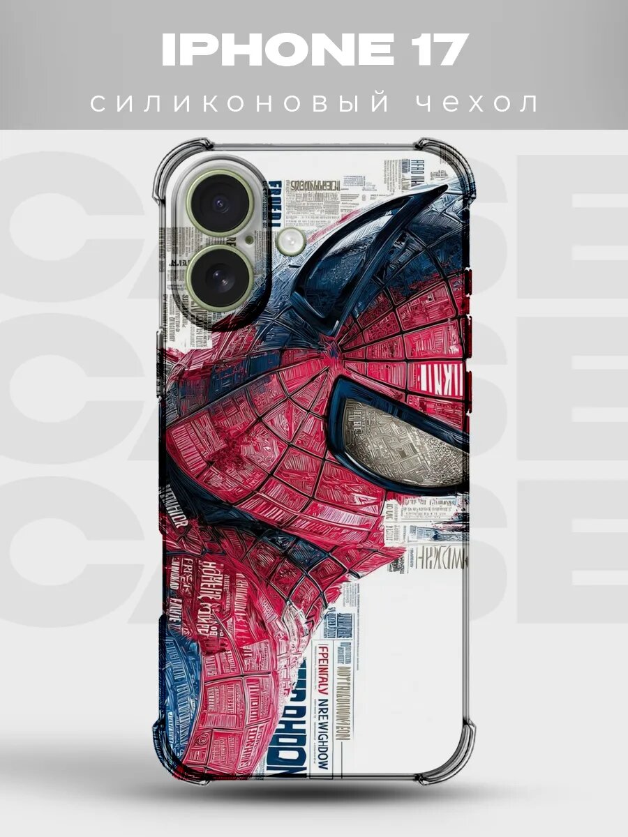 Чехол на iPhone 17 Человек-паук комикс spider man марвел