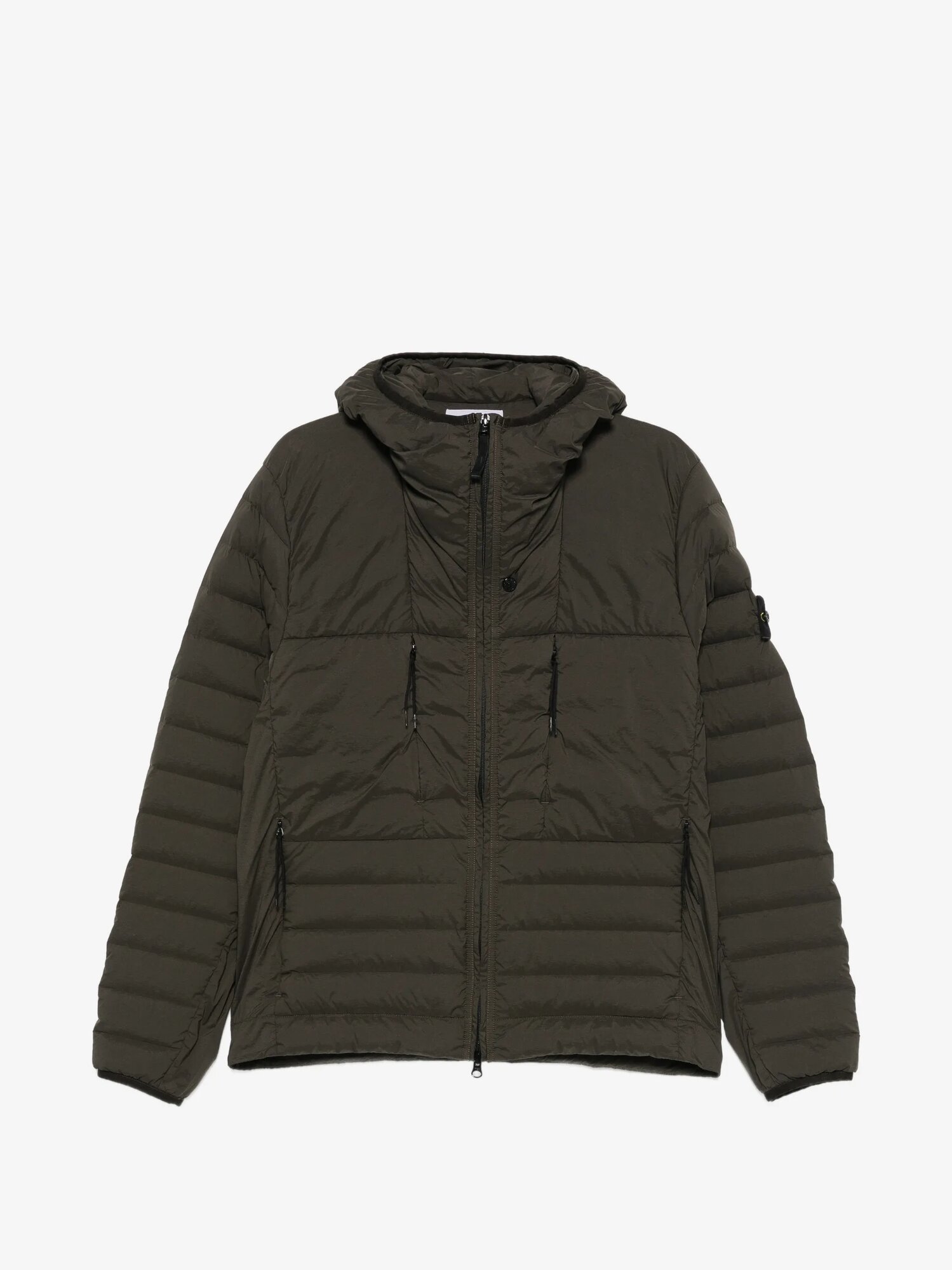 Пуховик Stone Island, размер 2XL, зеленый