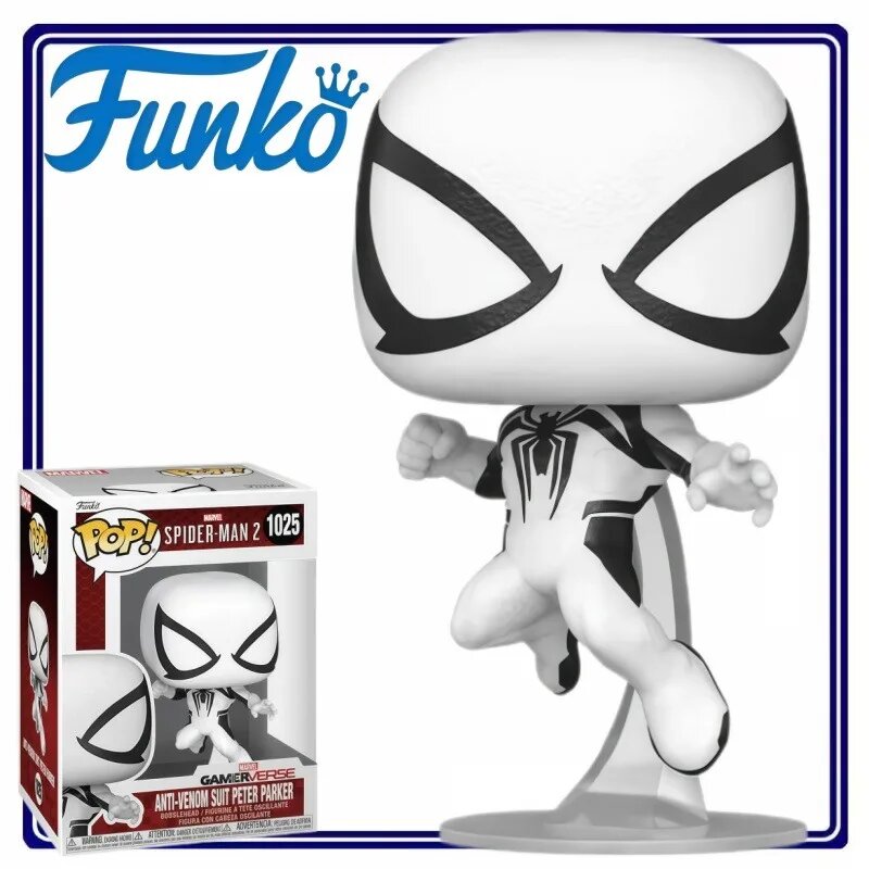 Коллекционная фигурка Funko Pop Marvel Spider-Man 2 Anti-Venom Питер Паркер, игрушка-украшение для стола, подарок для фанатов кино, декор для комнаты