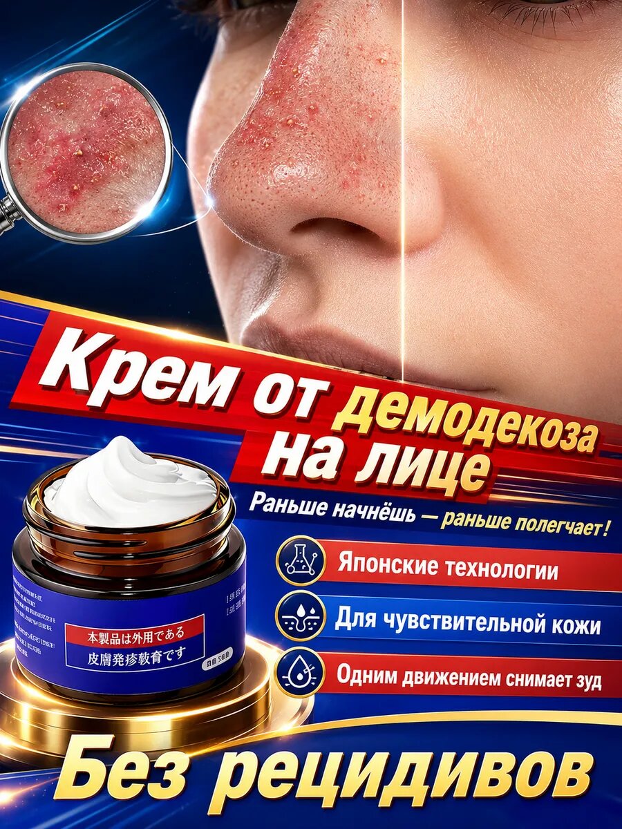 Крем от демодекоза на лице