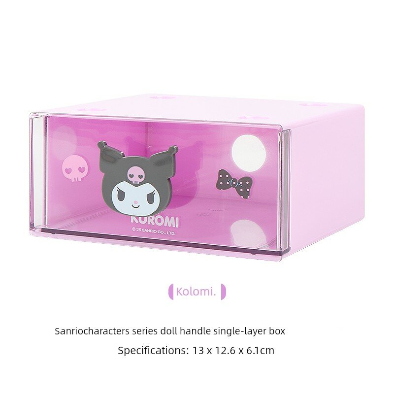 Коробка для хранения Miniso Sanrio с ручкой, однослойная, для кукол, My Melody, Hello Kitty Куломи