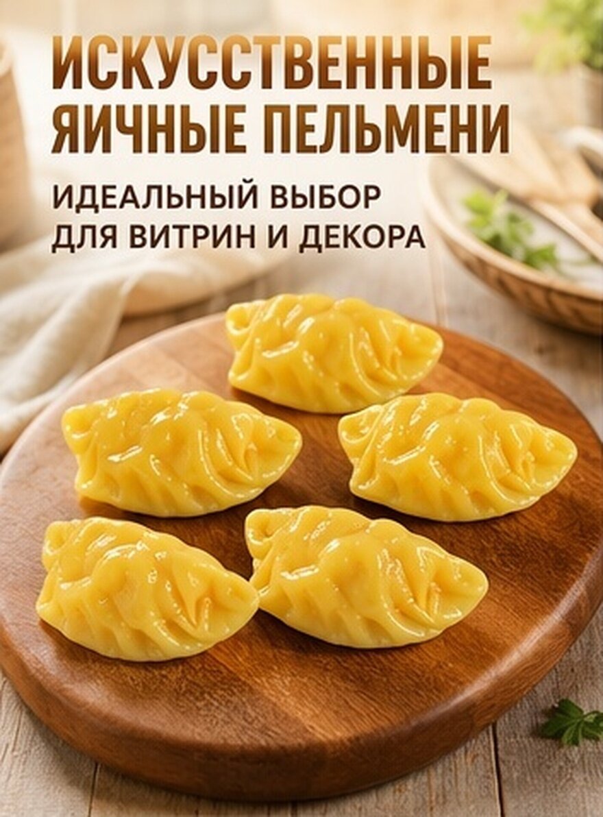 5 Штук Реалистичные Искусственные Пельмени С Яйцом Для Декора И Фотографии 5.00X2.50X1.00Cm