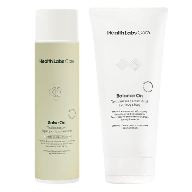 Косметический набор для волос Health Labs Care Trichologic Hair Care набор Трихошампунь, регулирующий жирность, 250 мл + Трихомаска с церамидами для кожи головы, 200 мл