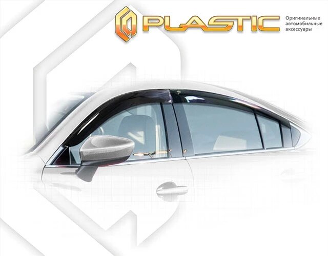 Дефлекторы окон (Classic полупрозрачный) Mazda 6 2012 - г. в. СА Пластик (Арт. 2010030308913)