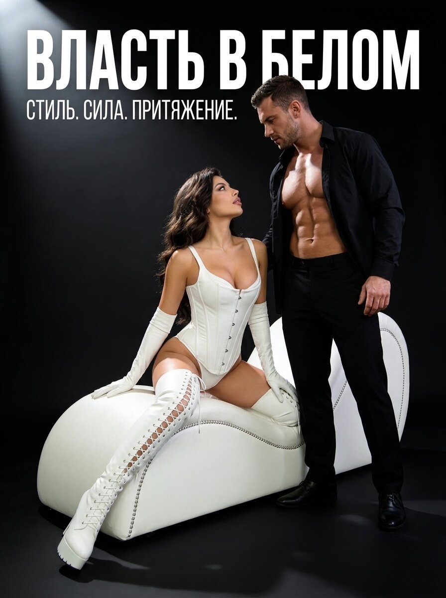 Кресло Тантра для любви, секса, БДСМ белое, гипоаллергенная эко-кожа