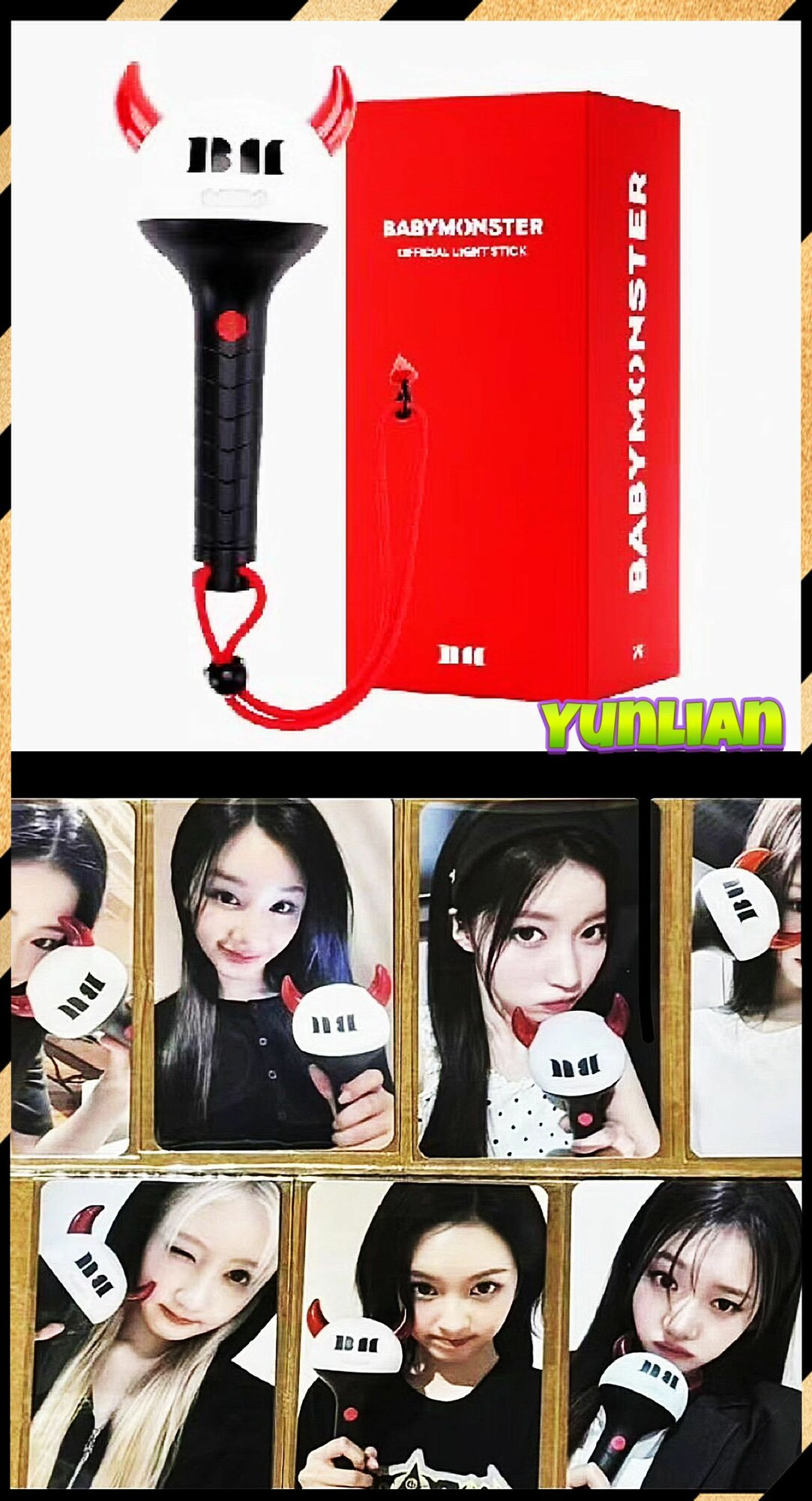 Лайтстик Babymonster земной шар ластик k-pop стрэй кэтс lightstick кпоп с карточками