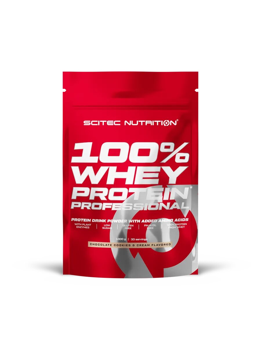 Протеин сывороточный Scitec Nutrition 100% Whey Protein Professional 1кг, шоколад-печенье