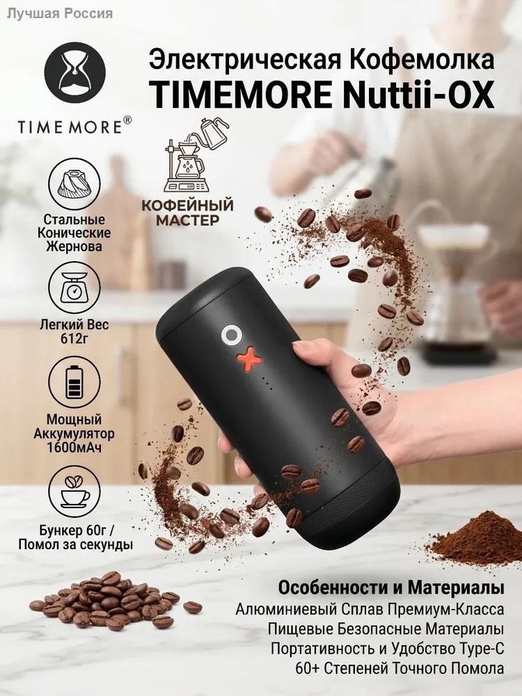 Кофемолка TIMEMORE Nuttii-OX, объем 60 г