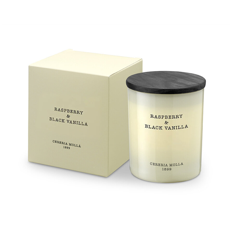 Ароматическая свеча малина и черная ваниль Cereria Molla 1899 Raspberry & Black Vanilla 230 г