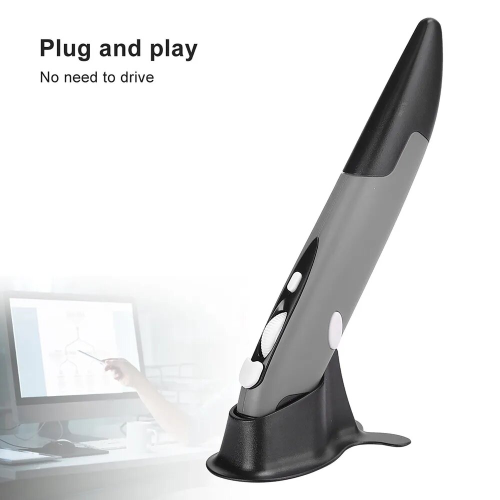 Игровая мышь Goolrc, серая, беспроводная, оптическая, эргономичная, Plug and play, No need to drive