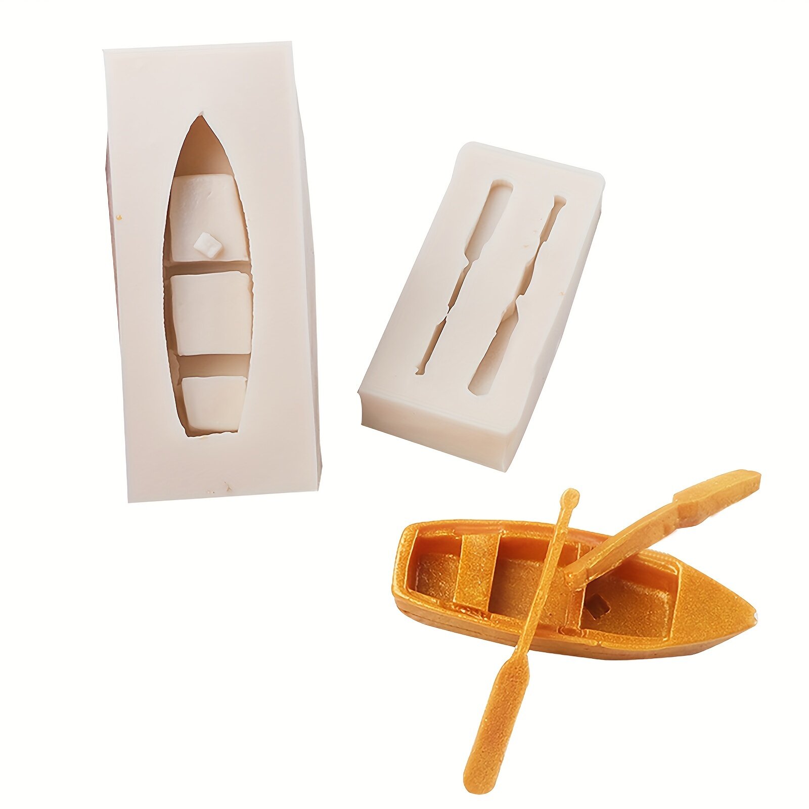 Силиконовая форма для миниатюрной лодки с веслами, модель ICM-3544