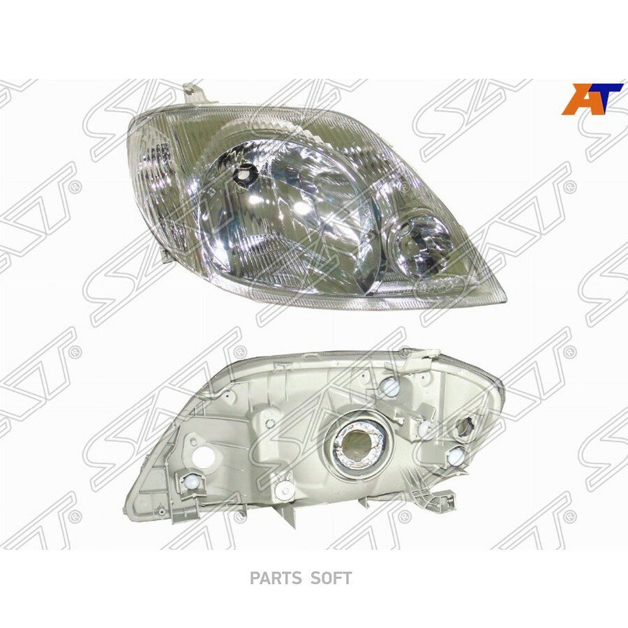 Фара Toyota Corolla (E120) 00-07 / Corolla Fielder 00-02 (Справа/ Ручная регулировка) от официального дистрибьютора, SAT, артикул ST21211B5R