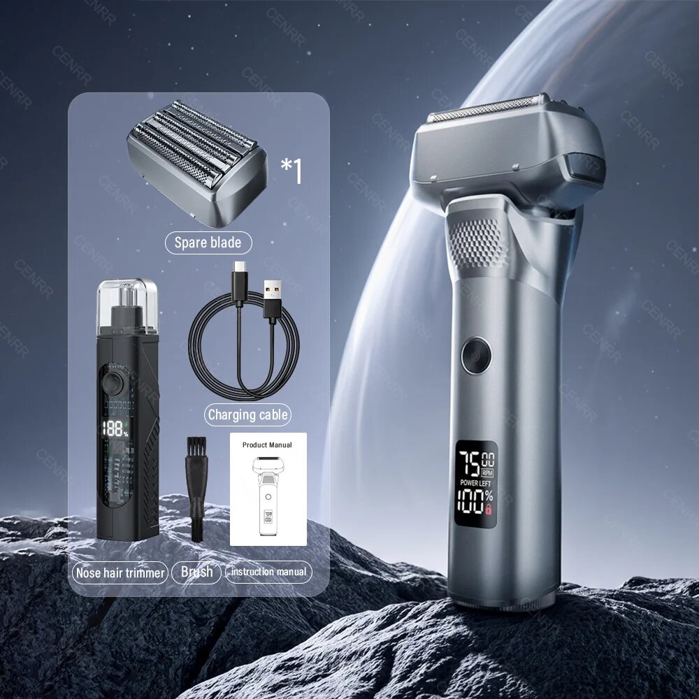 Электробритва CENRR для мужчин Pro Silver Set 3