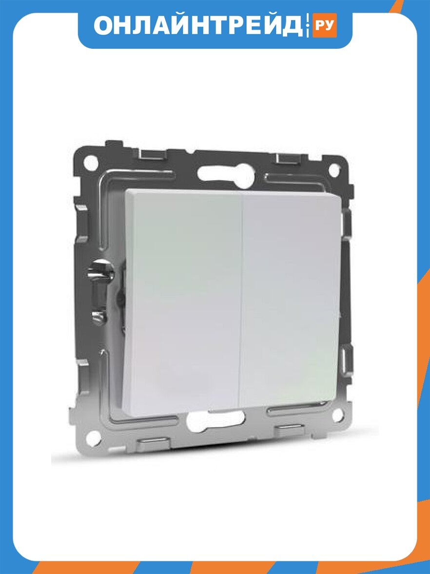 Выключатель Tokov Electric 2-кл. СП Pixel 10А IP20 механизм перламутр, TKE-PX-V2-C04