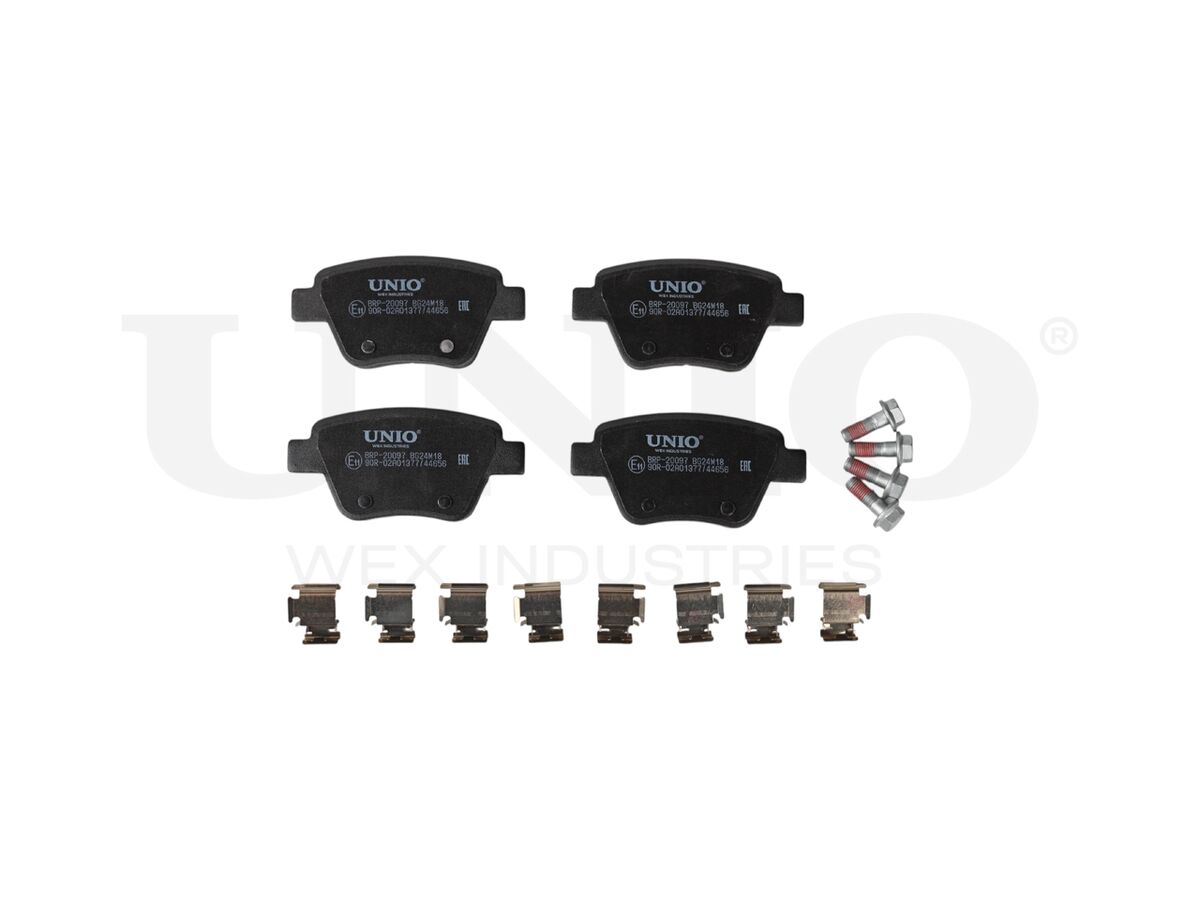 Колодки тормозные диск. задние vw golf vi 08-, skoda octavia (1z3,1z5) 04-, audi a3 ii 03- (UNIO BRP-20097)
