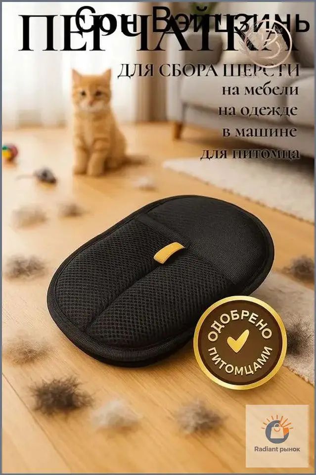 Антистатическая перчатка для сбора шерсти, 3 шт.