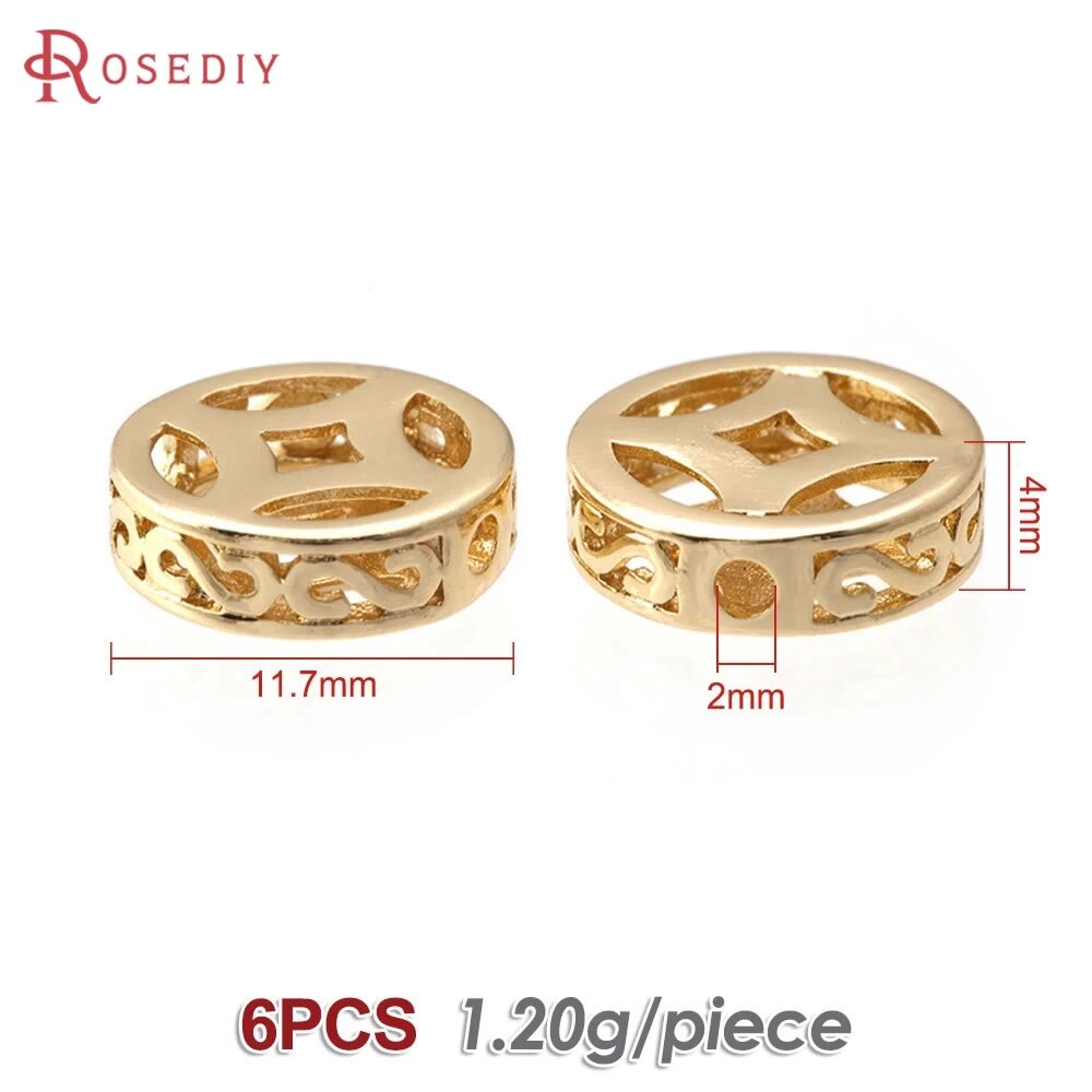 Бусины Rosediy из латуни 30703-18K Gold Color