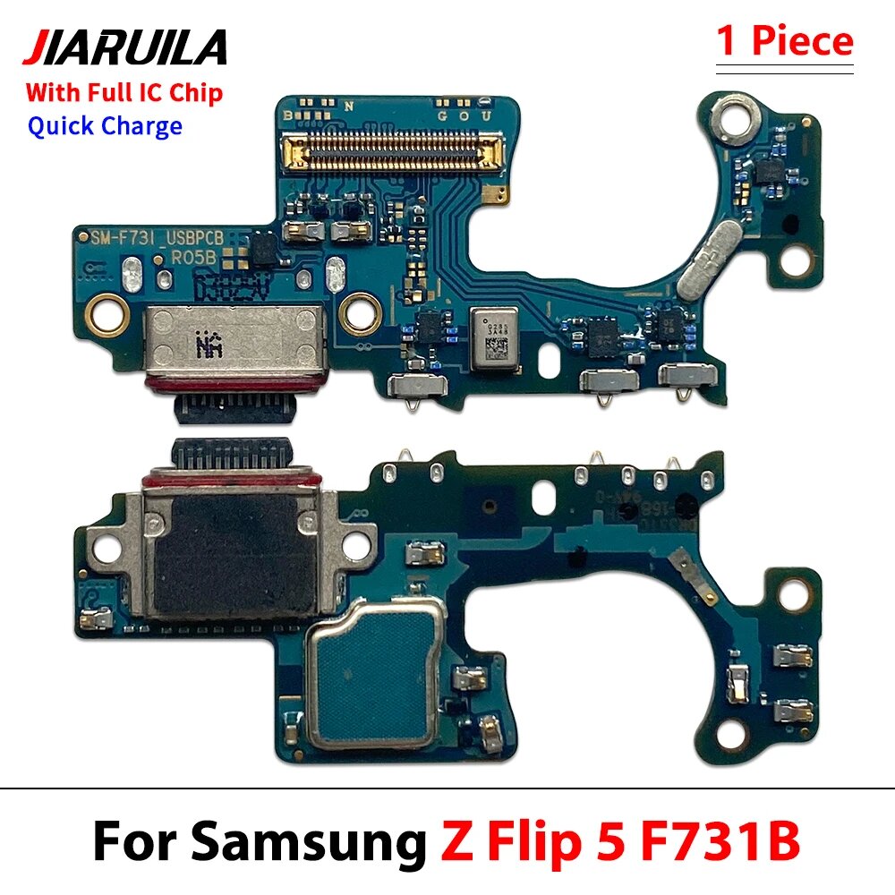 USB-коннектор для зарядки с гибким шлейфом для Samsung Z Flip 3 4 5 6 7 5G F700F Z Flip 5 F731B