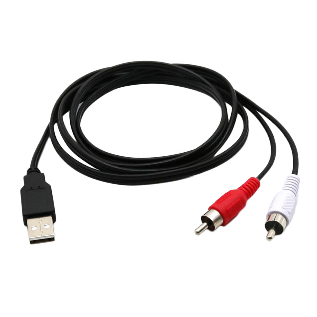 1,5 м USB A Male to 2x RCA Phono Male AV-кабель Aux Audio Video Adapter Cable