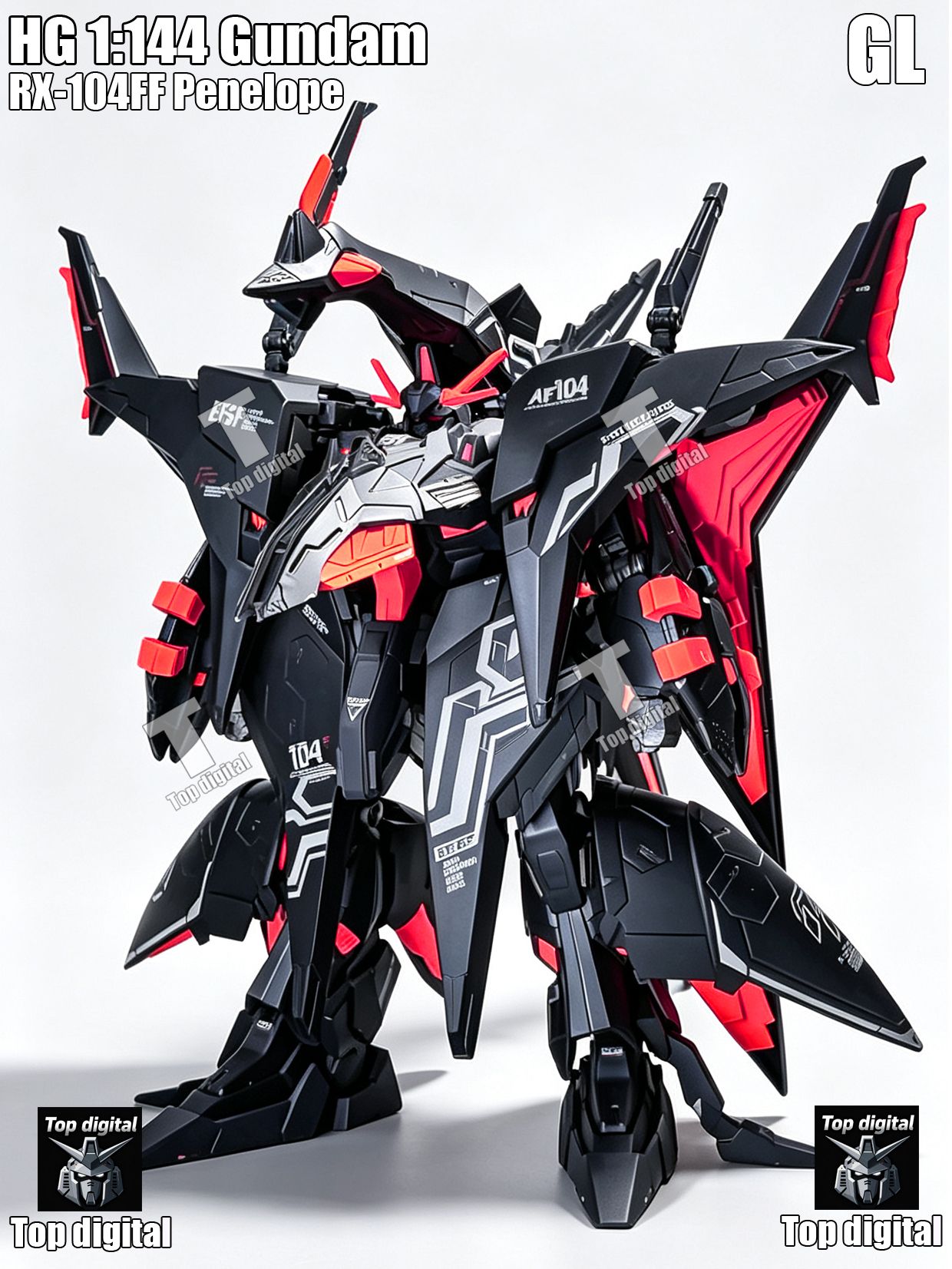 Сборная Игрушечная фигурка модель HG 1:144 Gundam RX-104FF Penelope, GL, Высококачественная модель, Поставляется с бесплатными наклейками и кронштейнами