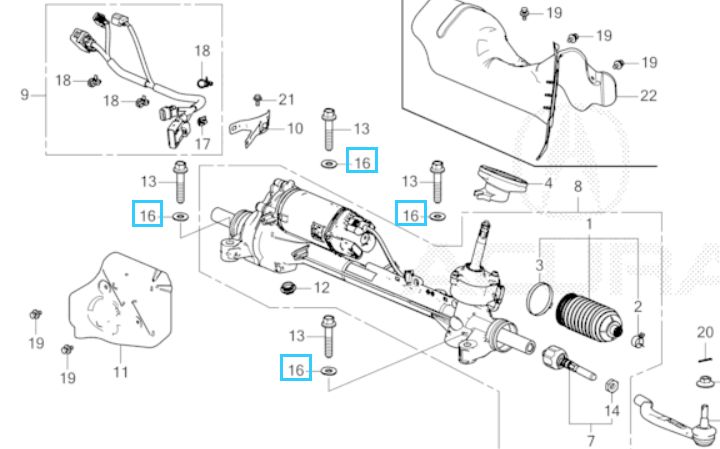 Шайба, плоская, 14мм; Артикул Honda/Acura: 90505TYAA00 (Оригинал)