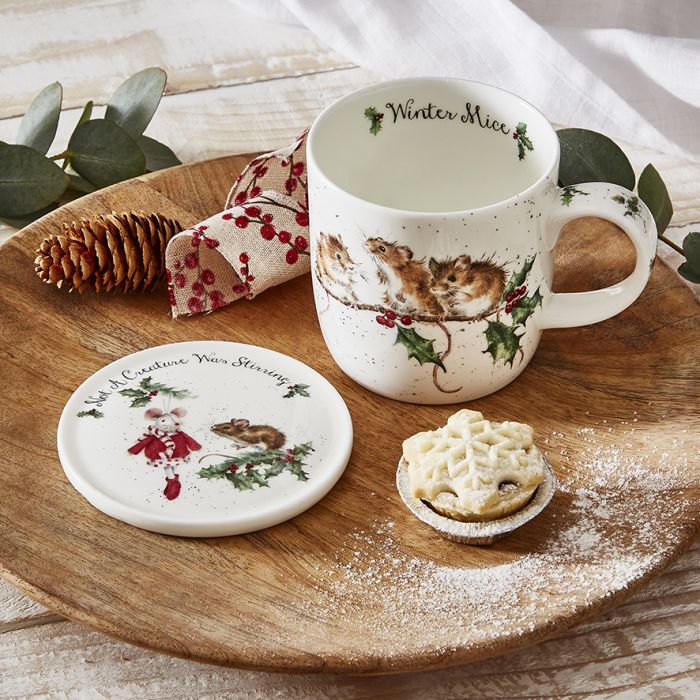 Кружка с подставкой Royal Worcester Забавная фауна свинка по серединке 310 мл