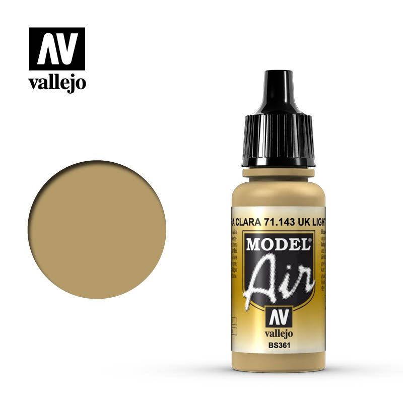 Краска для аэрографа 71143 Model Air - UK Light Stone Vallejo 71143