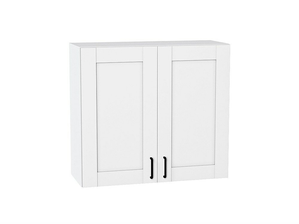 VVT Шкаф верхний с 2-мя дверцами Лофт Белый, Super White, 720, 800 В*Ш*Г 716*800*320, фасад МДФ Super White, корпус Белый Super White