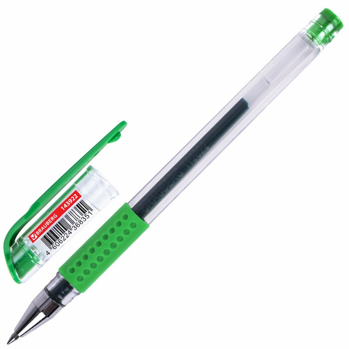 Ручка гелевая Brauberg Extra GT (0.35мм, зеленая, стандартный узел) (143922), 12шт.