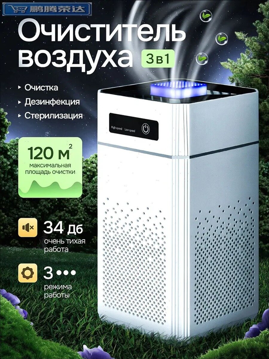 Очиститель воздуха AC8888, Фильтры HEPA фильтр, Мощность, Вт 18