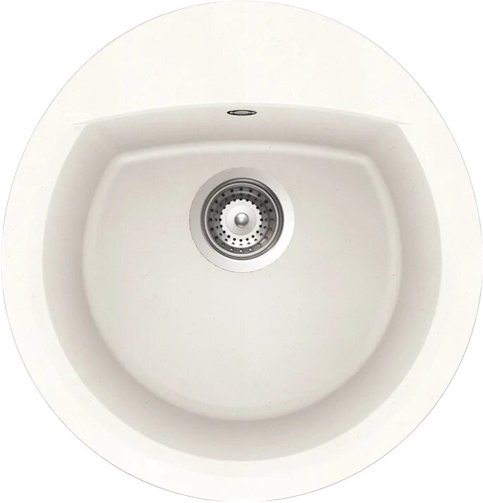 Мойка кухонная Schock Eclipse 45 Cristalite 47x49, мойка для кухни, белая, под столешницу, овальная, матовая