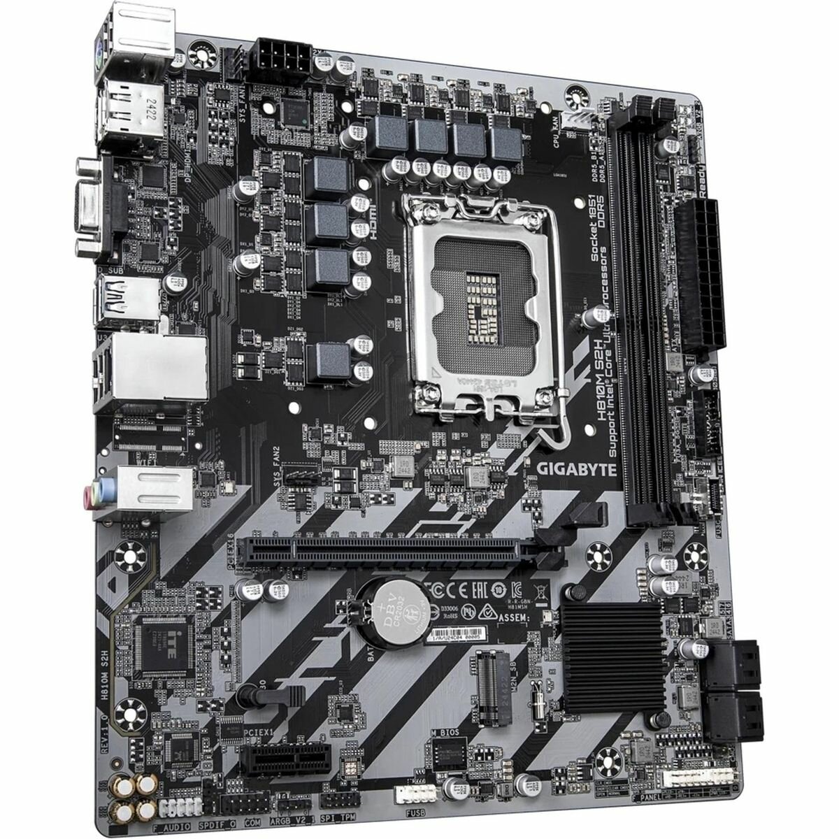 Материнская плата Gigabyte H810M S2H, LGA1851, H810, 2xDDR5, mATX (2422458)