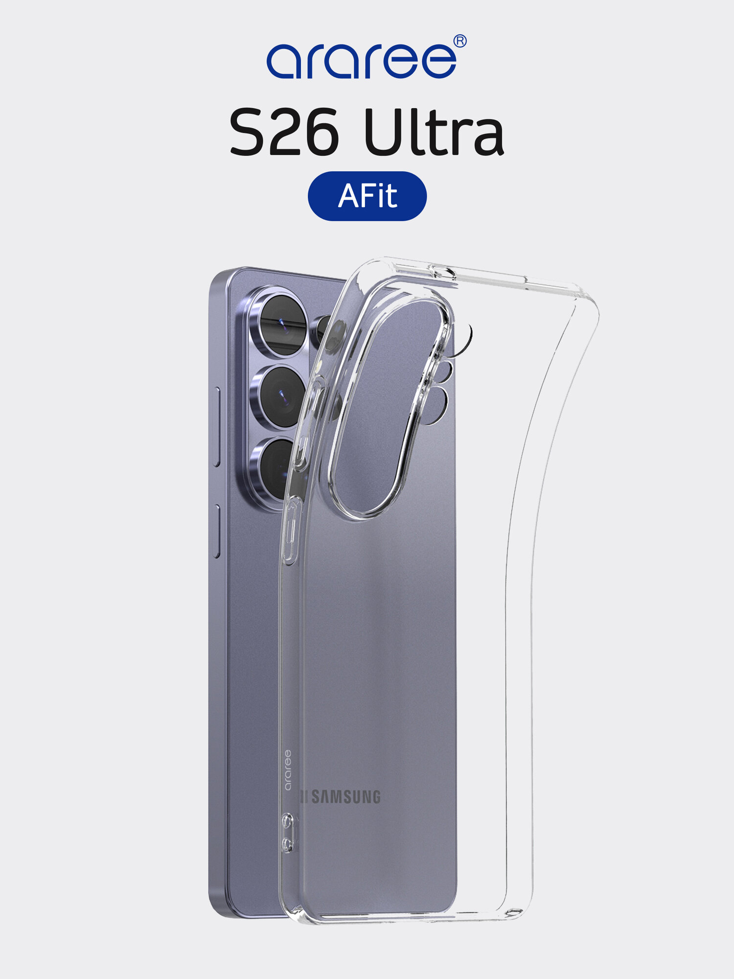 Чехол на Samsung Galaxy S26 Ultra Araree Afit, прозрачный ультратонкий