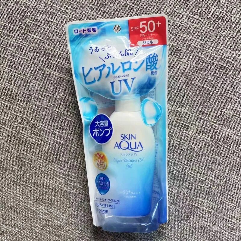 Солнцезащитный гель Skin Aqua SPF50, увлажняющий и легкий, 140 мл