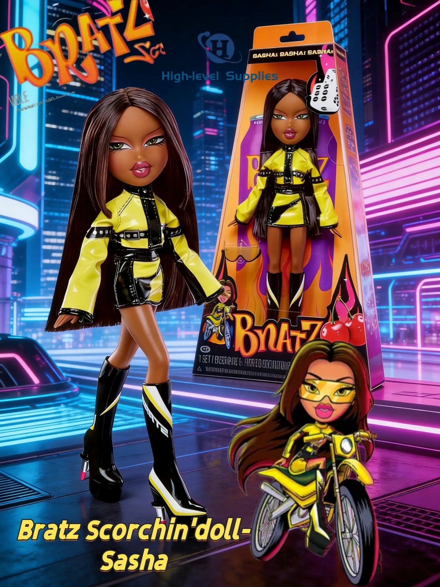 Братц. Кукла Саша Scorchin' Bratz, с аксессуарами. Bratz