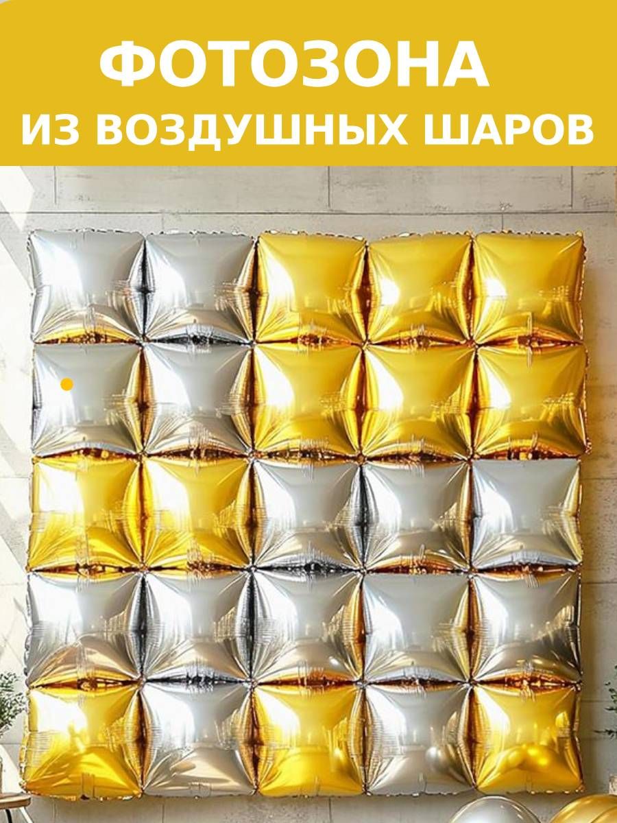 Фотозона из воздушных шаров, фольгированные шары для фотозоны