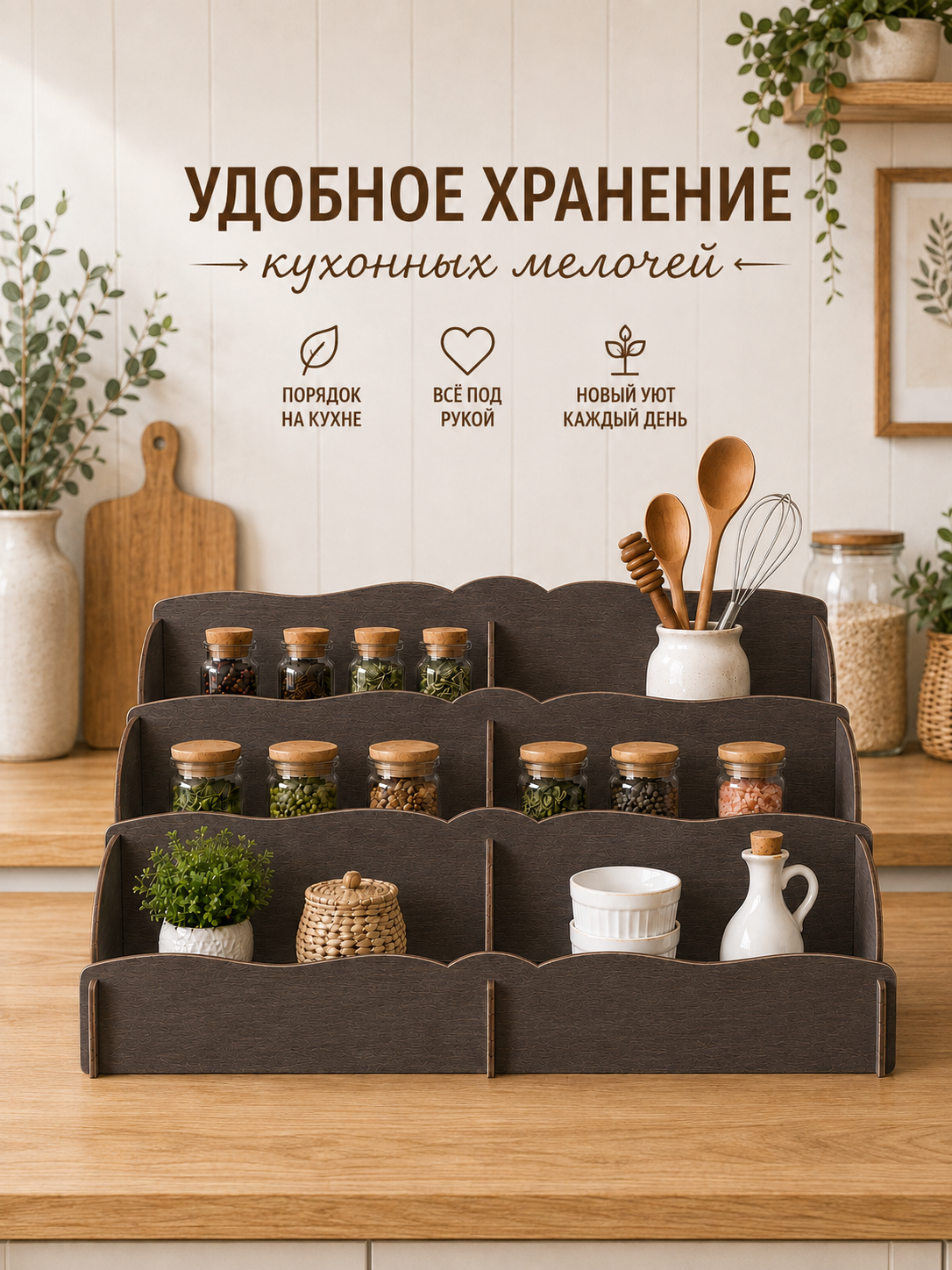 Полочка под специи, универсальная